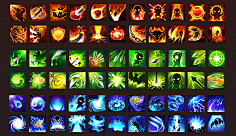 技能ICON-花瓣网|陪你做生活的设计师 | game ui Icon icon design item icon rpg skill ...