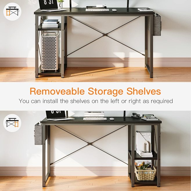 Amazon.com: ODK 39 Inch Computer Desk with Monitor Stand and Reversible ...