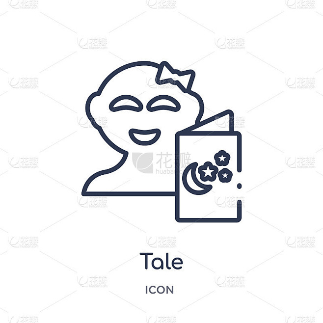 Linear tale icon from Kid and baby outline collect