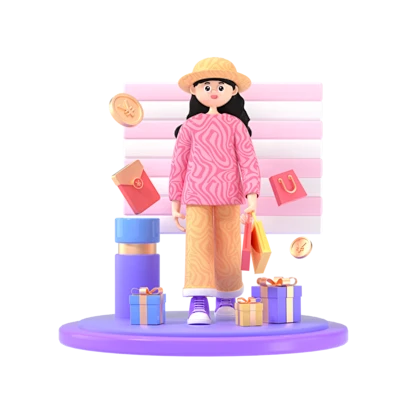 【米图网-52mitu.com】人物 3D 立体 购物人物-花瓣网