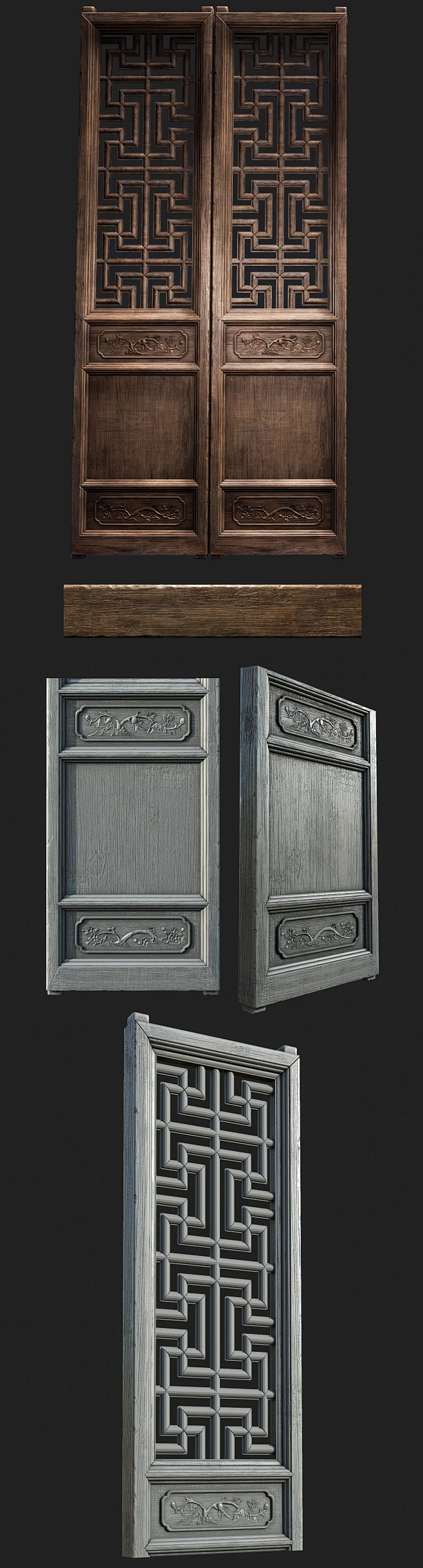 Ancient door prop-花瓣网