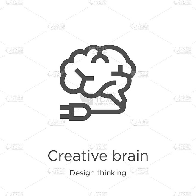 creative brain icon vector from design thinking co