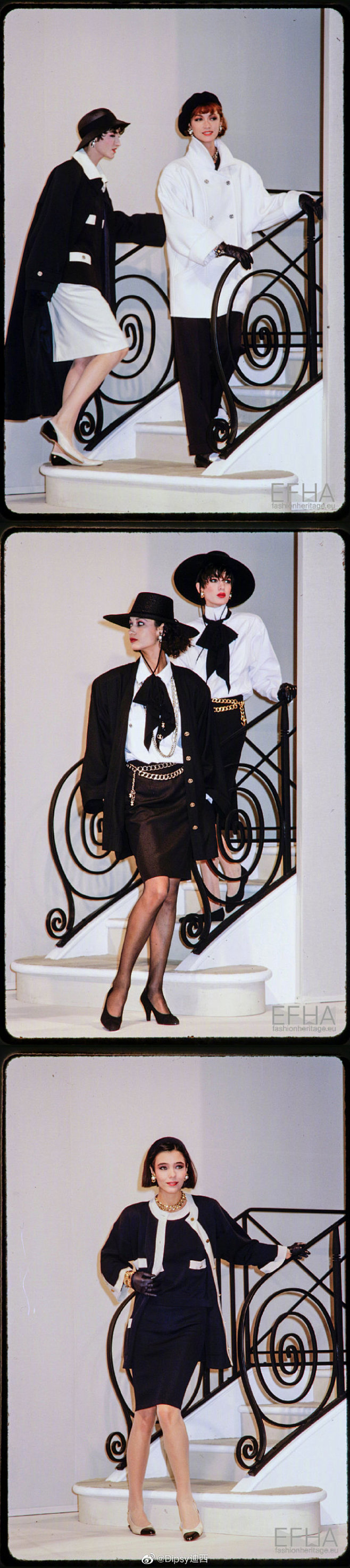 Chanel S/S 1985 ️️️ 这些三十几年前的流行，现在依然反复时髦着，准确来说这就是永远的经典 Coco Chanel女士那句 ...