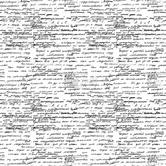 矢量无缝模式与真实的手写文本在白纸上。讲座档案不同的科学，几何，数学，物理，电子工程学科。自然的手写素材-花瓣网