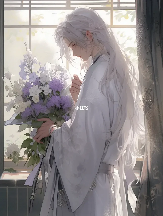 氛围感头像｜谁能拒绝温柔白发大美人呢？？-花瓣网