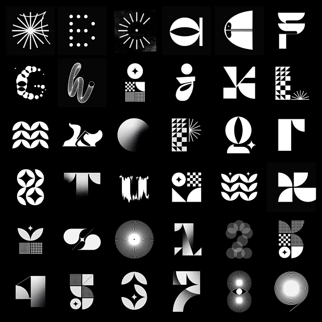 36days 36daysoftype abstract font glyph letters logo type typedesign ...