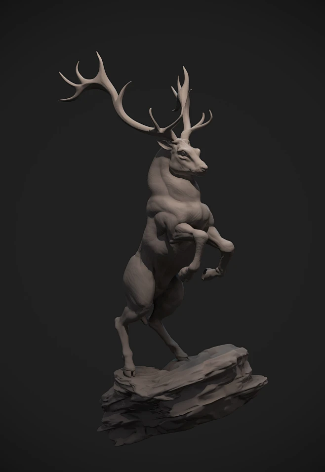 Stag Study, Tyler Smith-花瓣网