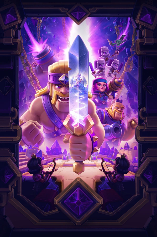 Dark Elixir Loading Screen - Clash Royale-花瓣网