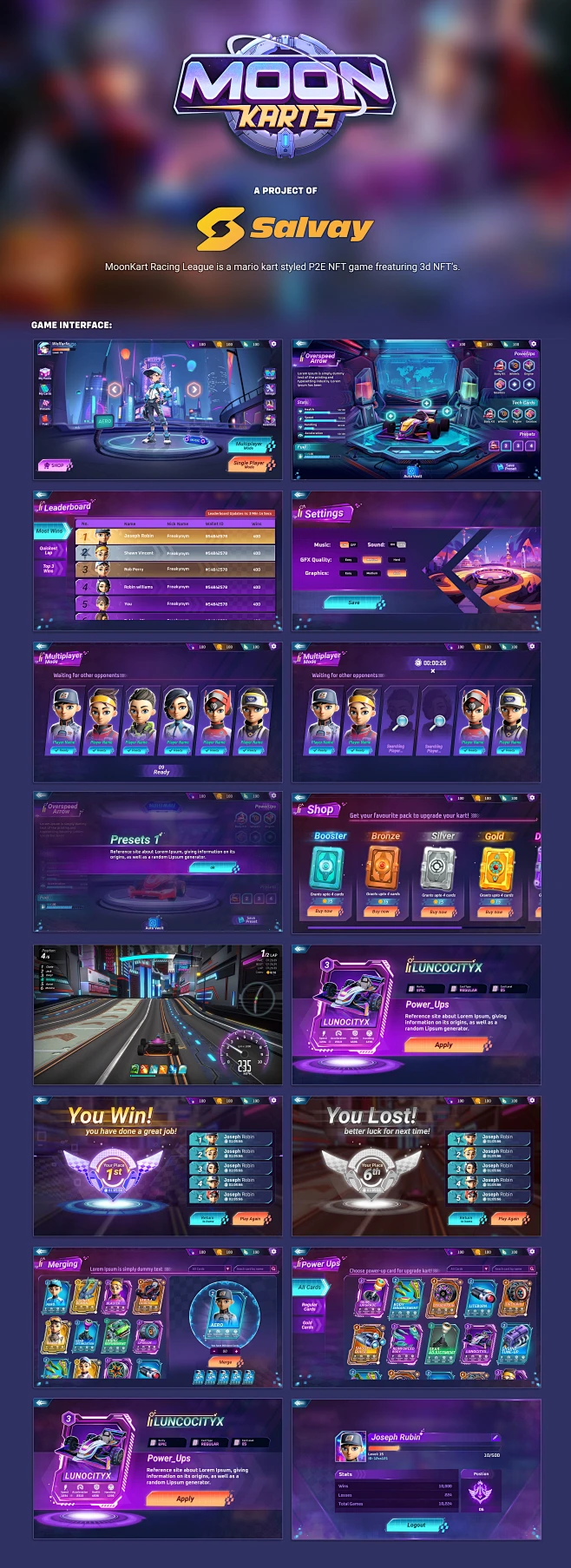 game UI Racing Interface UI/UX user experience user interface game ui ...