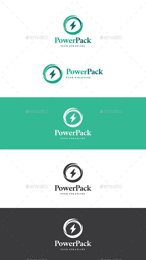 电源组标志——符号标志模板Power Pack Logo - Symbols Logo Templates抽象、螺栓、圆、圆、计算、曲线,电子 ...