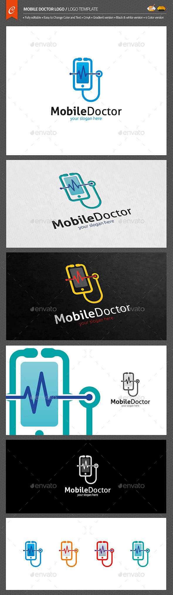 移动医生的标志——对象标识模板Mobile Doctor Logo - Objects Logo Templates救护车,应用程序,应用程序 ...
