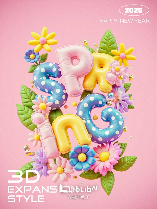 【一元】FLUX-Brand Trend 3D-LoRA-一元AI字体研究所-LiblibAI-花瓣网