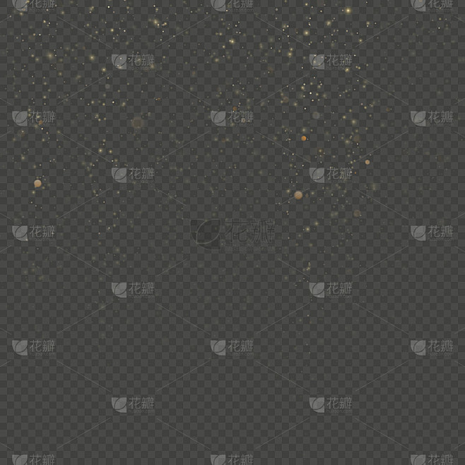 Particles overlay effect glitter of gold glowing m