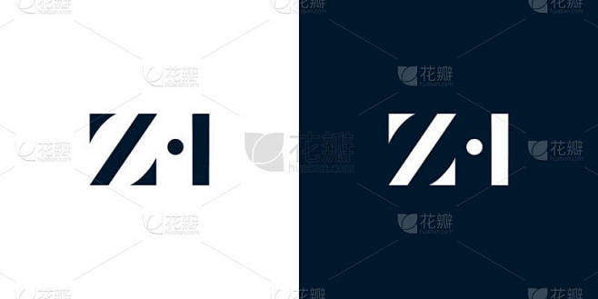 摘要字母ZH标志。这个标志以创造性的方式与抽象字体结合在一起，适用于那些公司或品牌的首字母首字母缩写