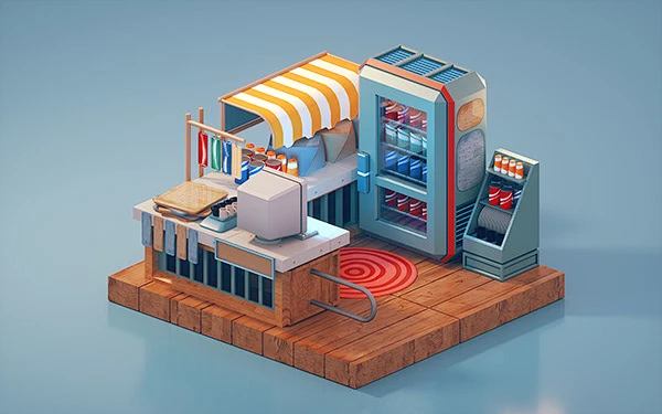 C4D-2.5D图片_建筑设计图片素材-花瓣网