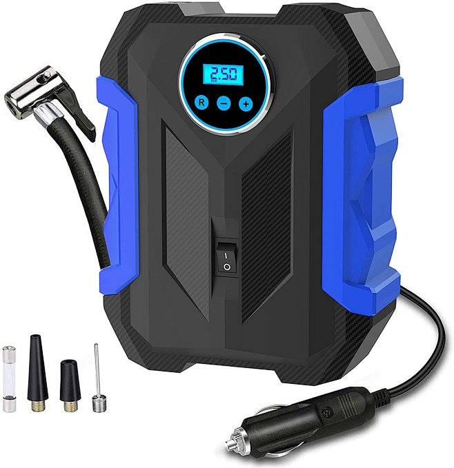 Amazon.com: Digital Air Compressor for Car Auto Pump Portable Tire ...