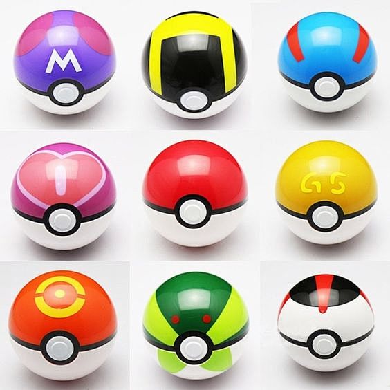 9pcs/set Pokemon Ball ABS Anime Action Figures Pokemon PokeBall Toys 7cm