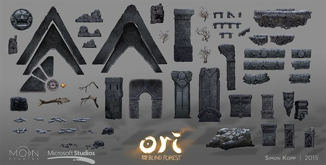 Ori - 2D asset sheet, Airborn Studios : These are assets painted for ...
