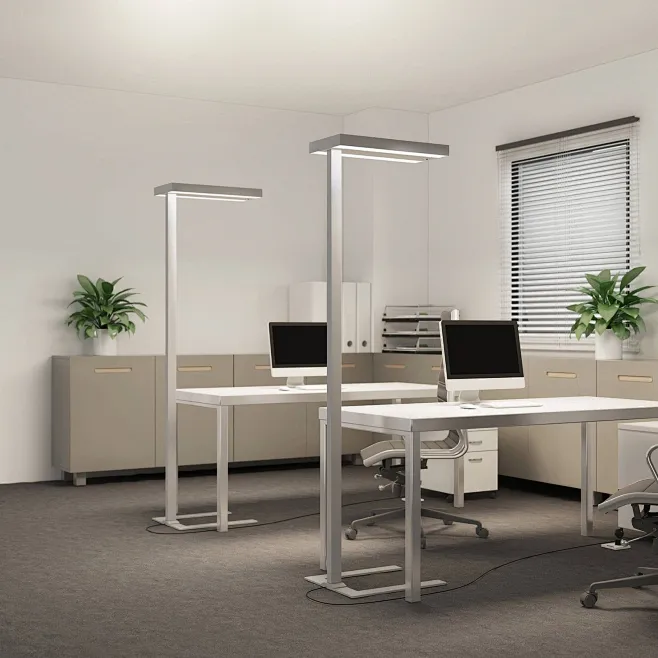 Dimmable LED floor lamp Bertram with motion detector and daylight ...