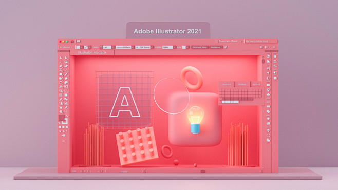 Adobe Illustrator 3D interface