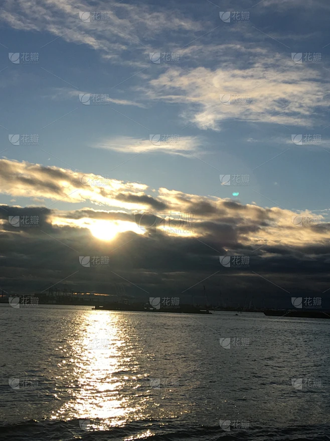 垂直画幅,美国中大西洋地区,美国,橙色,无人,水平线,户外,哈德逊河,海洋,自然美素材-花瓣网