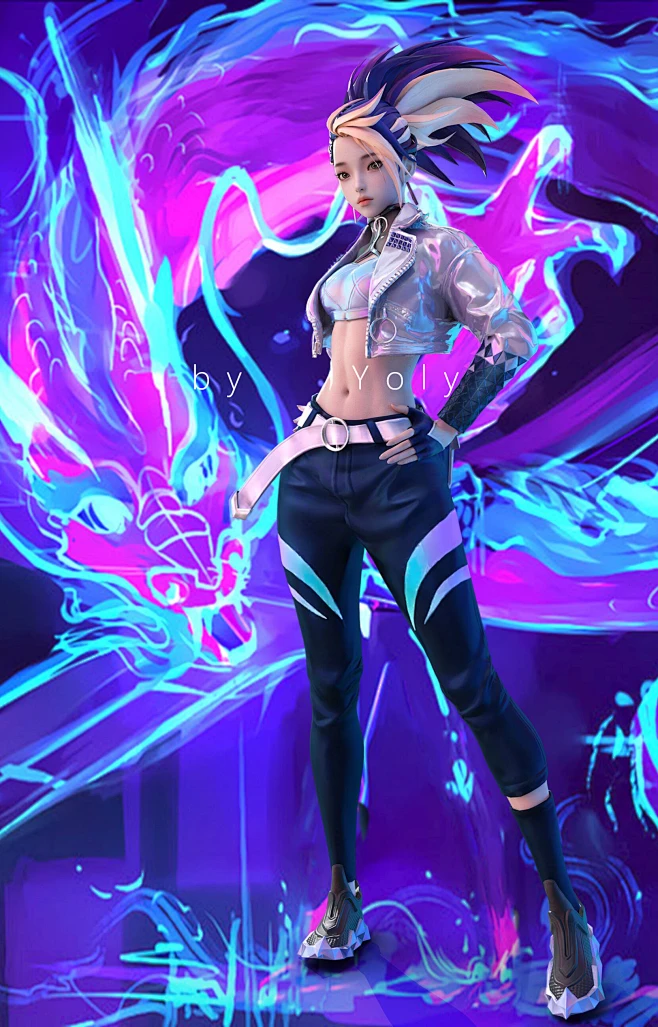 Yoly 莜莉 #102 阿卡丽 akali cos-花瓣网