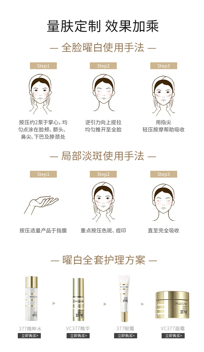 城野医生VC377美白淡斑精华液面部淡化痘印去黄提亮肤色精华官方-tmall.hk天猫国际-花瓣网