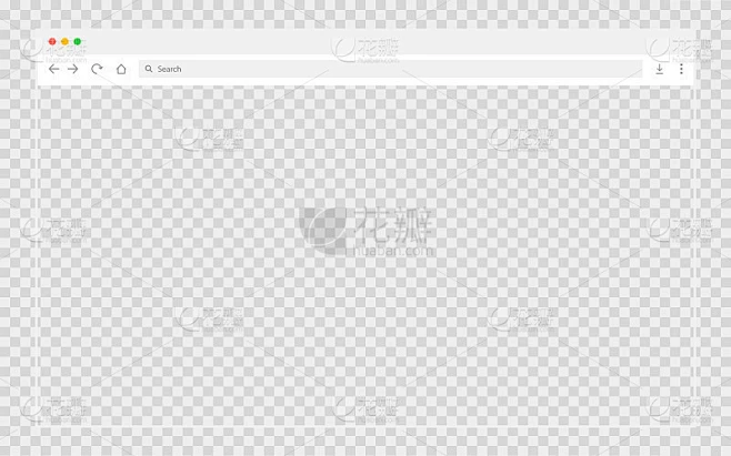 Transparent browser window. Editable background. L素材-花瓣网