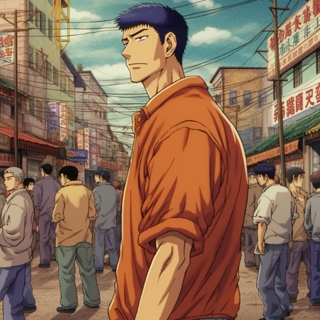 AI绘画_Prompts_ETHANOS_anime_still_key_art_of_slam_dunka_man_is ...