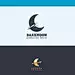 Logo with moon reflection concept-花瓣网