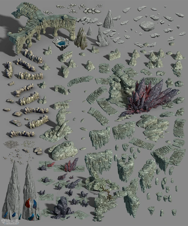 【微元素】一些石头素材psd格式,进入E3D,即刻获得海量游戏素材资源http://www.element3ds.com/?fromuid=9590-花瓣网