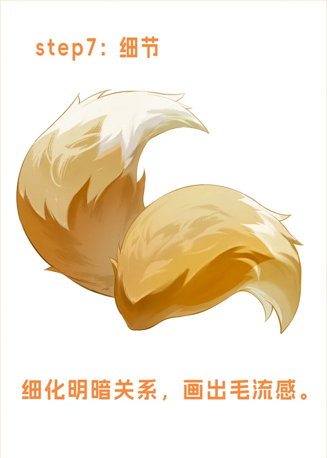 绘画教程｜教你画毛茸茸的尾巴，详细简单！ 小红书 花瓣网