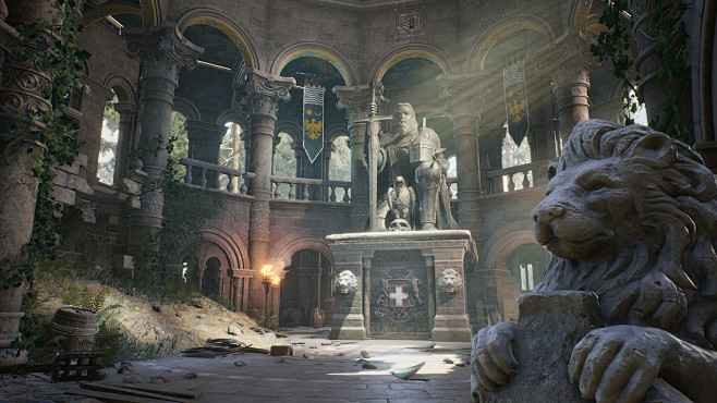 Professional Work, Hyun Gu Oh : For Honor - Cathedral Map It was inspired by honor. Fan artwork.