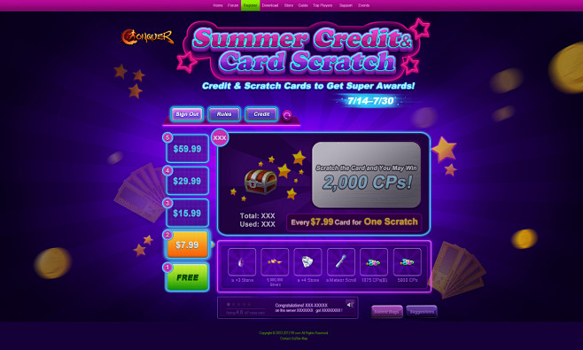 summer credit card scratch design