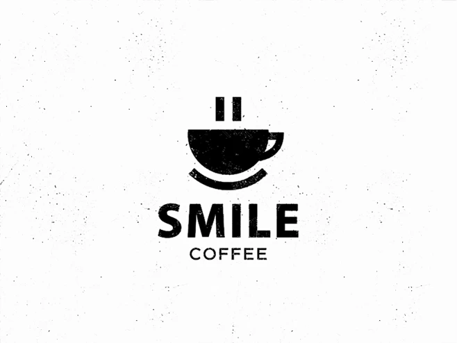 Smile Coffee cup emblem icon sign logotype logo pause cafe coffee smile-花瓣网