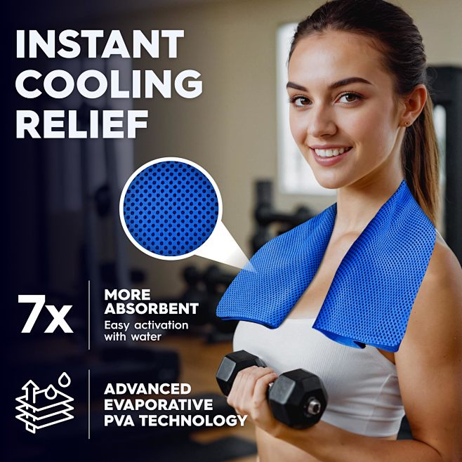 Amazon.com: Eramax Cooling Towel for Neck & Face - Heat Relief Cooling ...