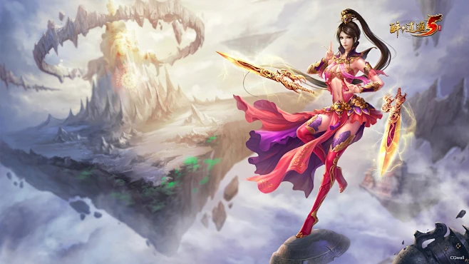 法师美女海报 - cgwall游戏原画-花瓣网