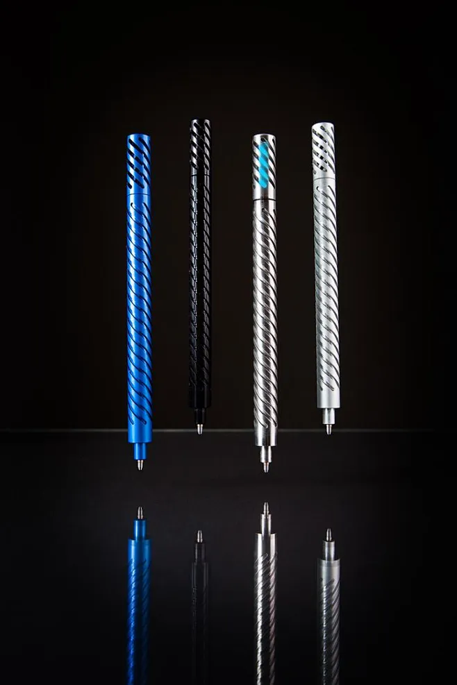 Titanium Pen with Aluminum Pens in Black, Clear and Blue.-花瓣网