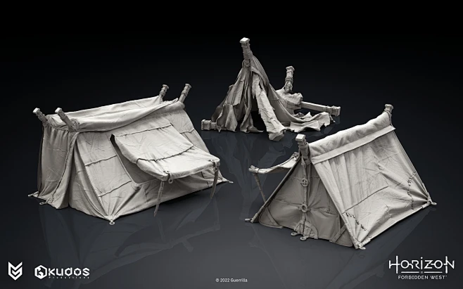 Horizon Forbidden West – Oseram Style Tents and Drapery-花瓣网