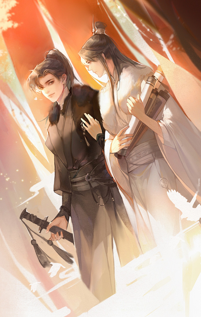 画师:lof流水酱 二哈和他的白猫师尊 燃晚 墨燃楚晚宁