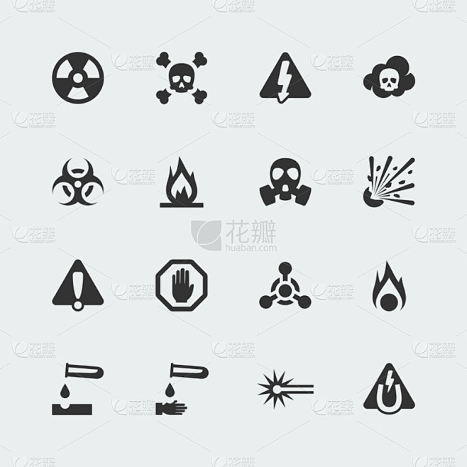 矢量危险 mini 图标集