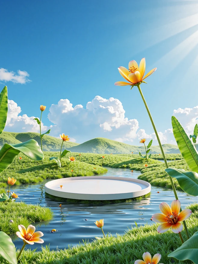 Flux电商-立体视界-LoRA-叶子-LiblibAI-花瓣网