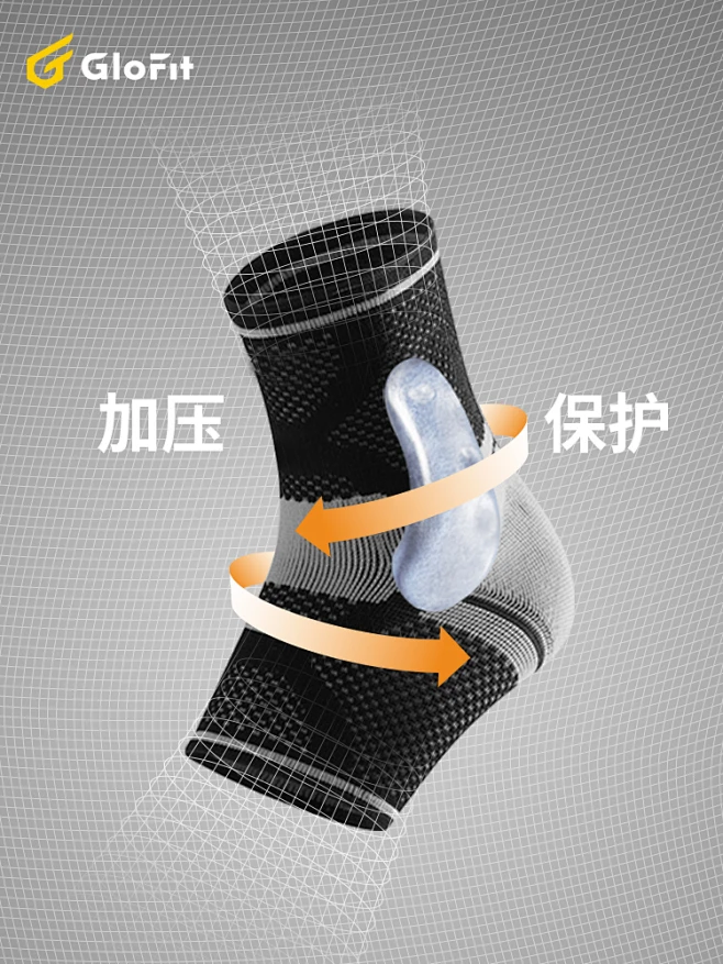 Glofit护踝运动护具篮足球装备扭伤防护固定脚腕脚踝男女透气-tmall.com天猫-花瓣网