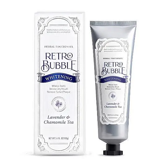 【RETRO BUBBLE】全效清潔草本牙膏100g -晚安舒緩茶口味-花瓣网