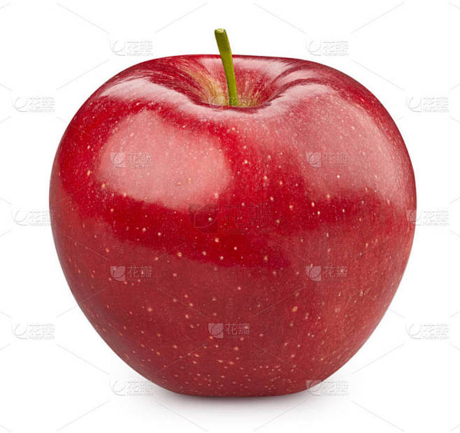 红苹果，白色孤立