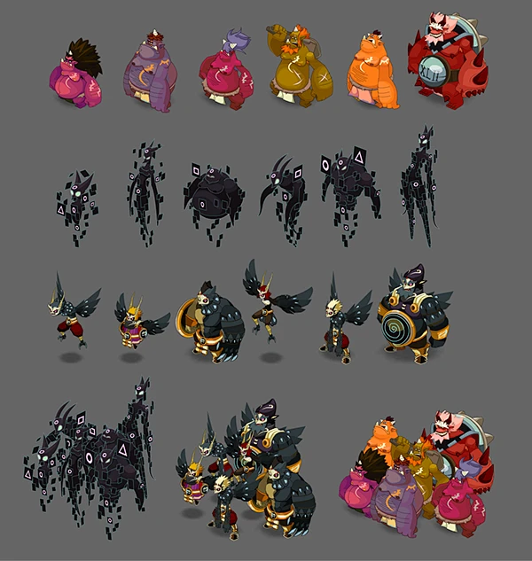 [DOFUS]CHARACTER DESIGN SPRITES on Behance-花瓣网