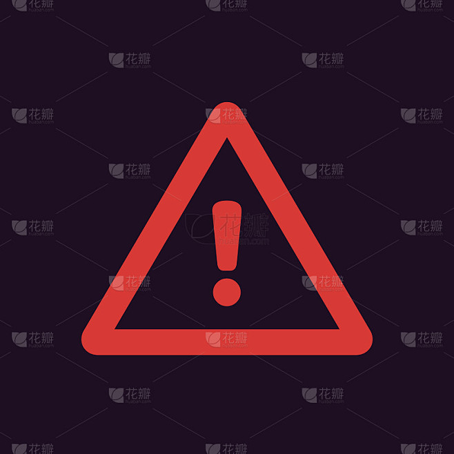 注意图标。危险的象征。请注意概念矢量插图的重要公告。注意红色