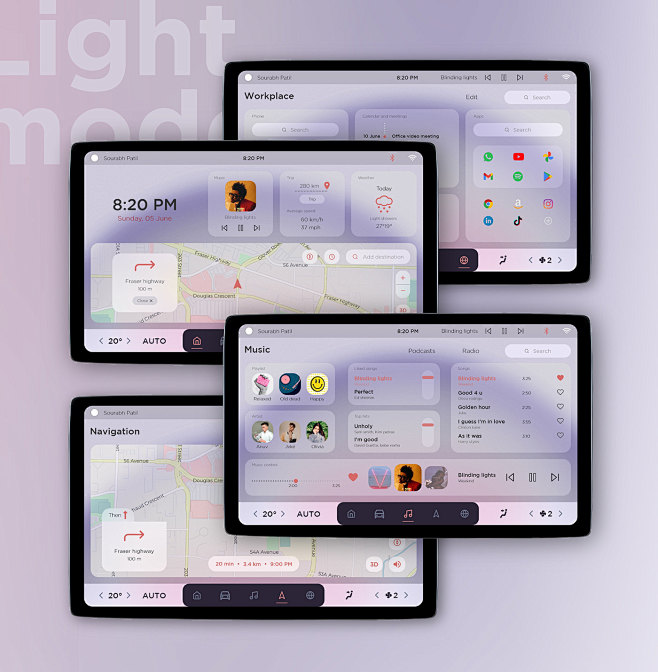 automotive Automotive design car interface Figma hmi Interaction design ...