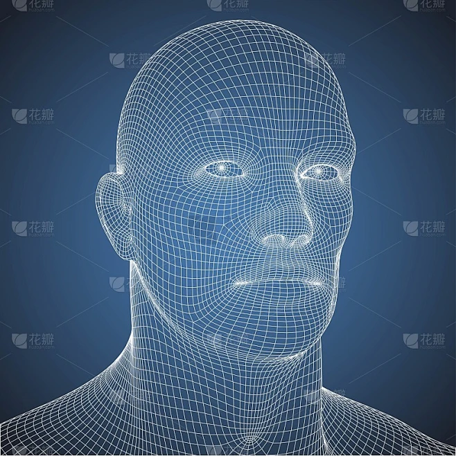 3D wire frame human body Polygonal Low Poly素材-花瓣网