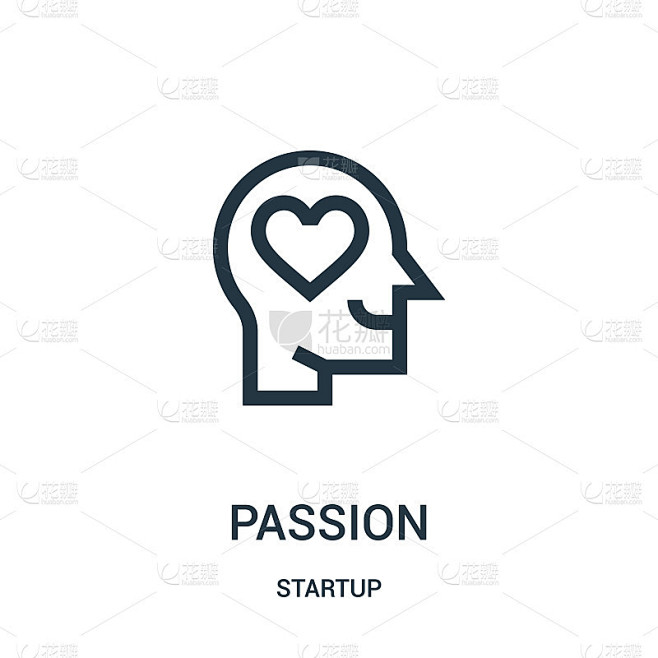 passion icon vector from startup collection. Thin